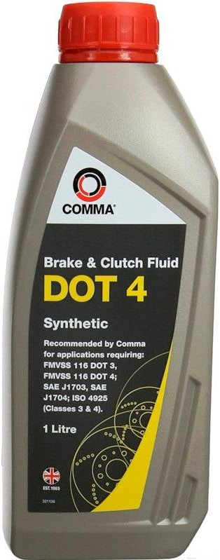 Тормозная жидкость Comma Brake & Clutch Fluid DOT 4 1 л BF41L купить по ...