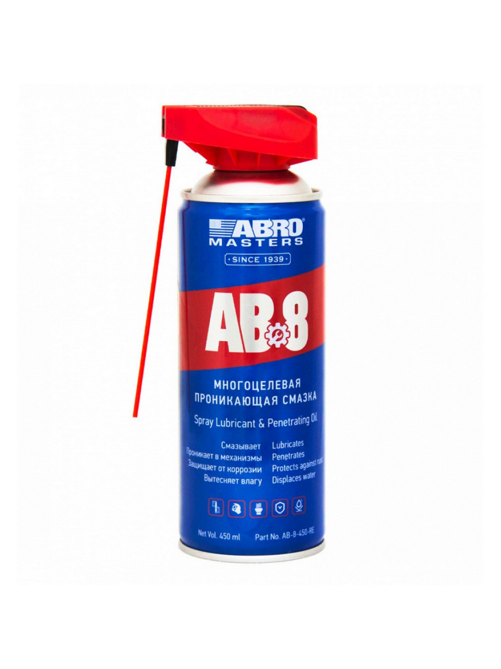 Смазка универсальная ABRO Masters AB-8 проникающая спрей 450 мл AB-8 ...