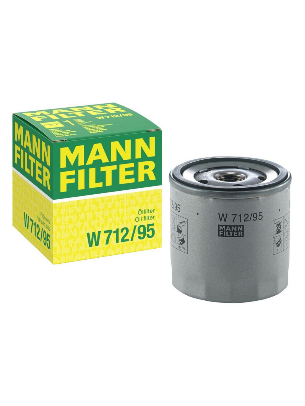 Фильтр масляный MANN-FILTER W712/95 W712/95 купить по выгодной цене с ...